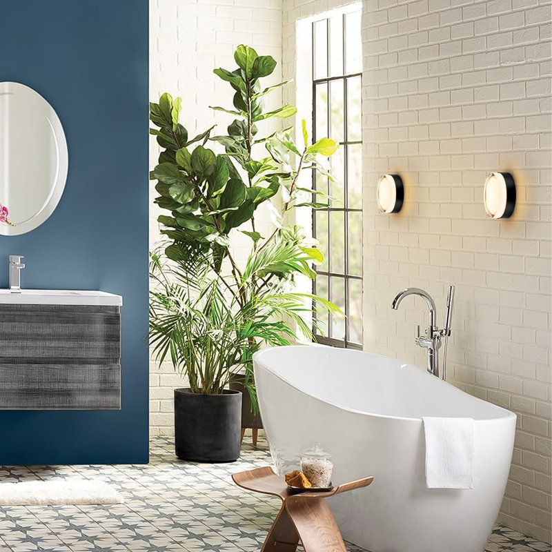 Wade Logan Blaz LED Dimple Flush Mounted Sconce & Reviews - Wayfair Canada